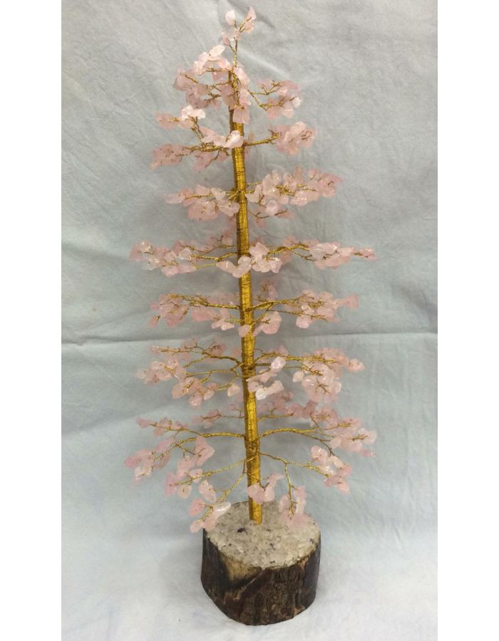Rose quartz tree natural rose quartz stone tree 12 inches