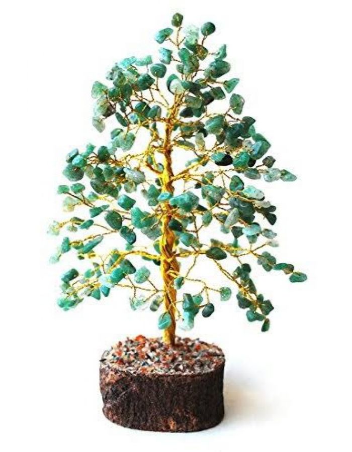Green aventurine stone tree green stone tree