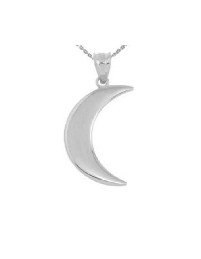 Moon locket half moon Locket in pure silver moon pendant chandi ka ...