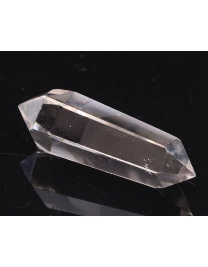 Clear crystal pencil double terminated 3.5 inches