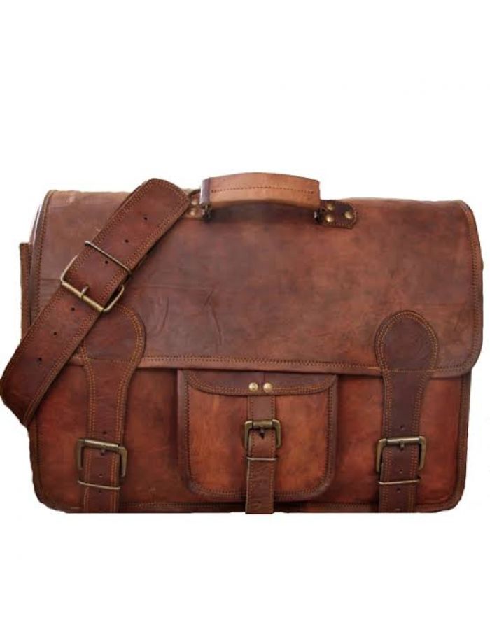 Camel leather shoulder bag handmade bag rutba