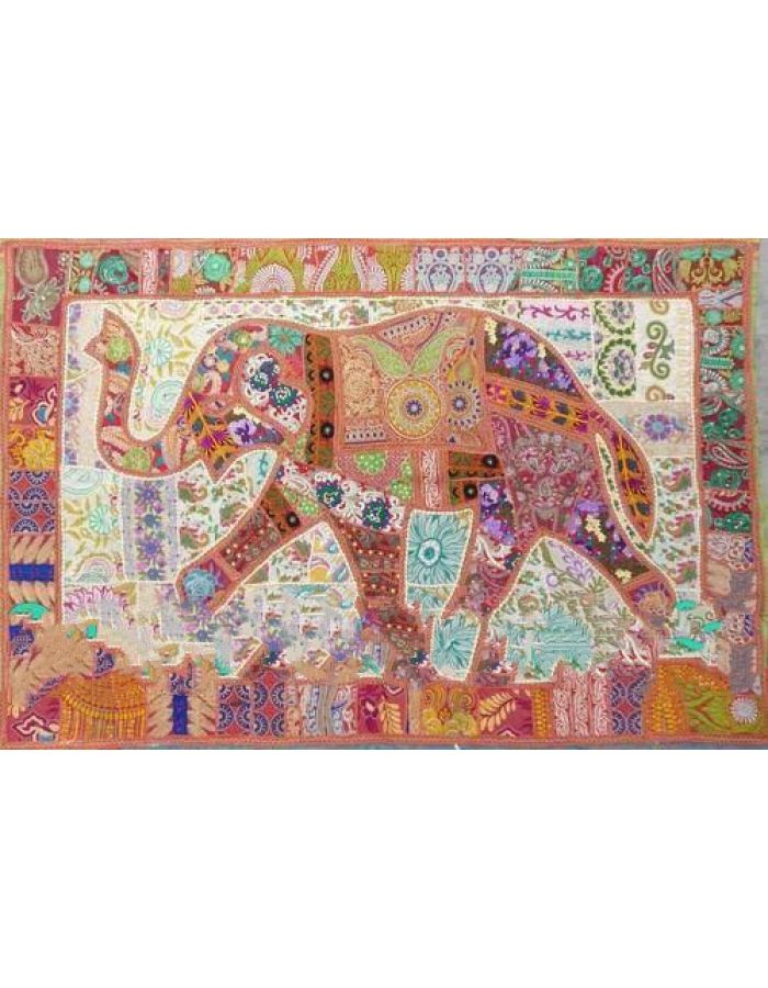Fabric handmade wall hanging fabric wall scenery with embroidery ...