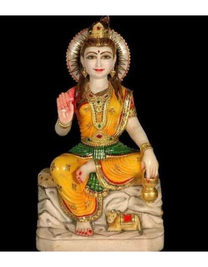 Parwati idol marble parvati 9 inches parwati statue marble murti maa ...