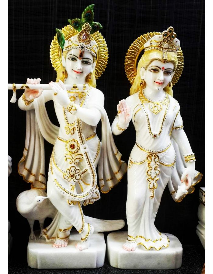 Radha Krishna Marble idol radha krishna statue Marble murti radha ...
