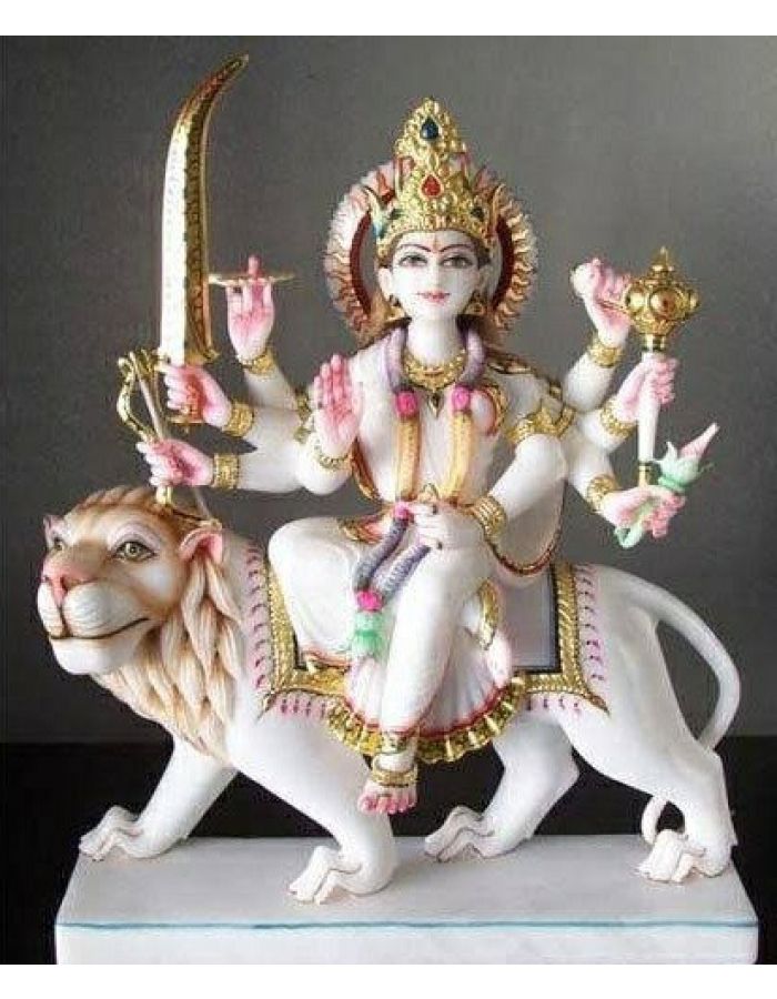Marble stone durga idol goddess Durga statue Marble stone big size ...