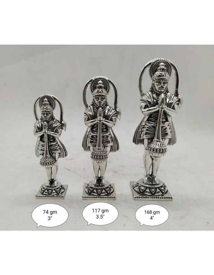 Silver Hanuman idol pure Silver Hanuman statue chandi ki Hanuman murti