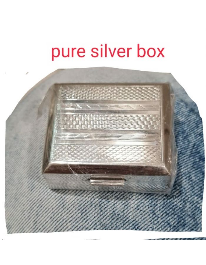Silver box square 5×5cm chandi ki dibbi