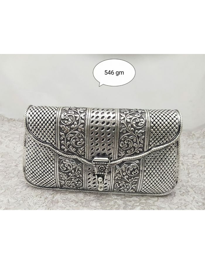 Silver purse pure silver hand purse 7 inches