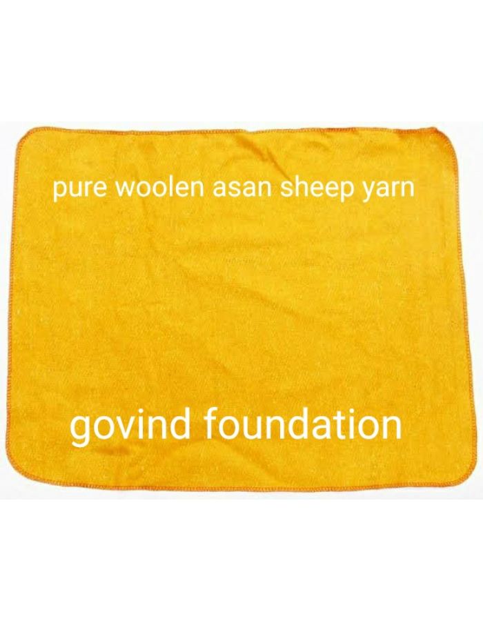 Yellow woolen asan big size pure wool sheep yarn peela uni asan 32×24 ...