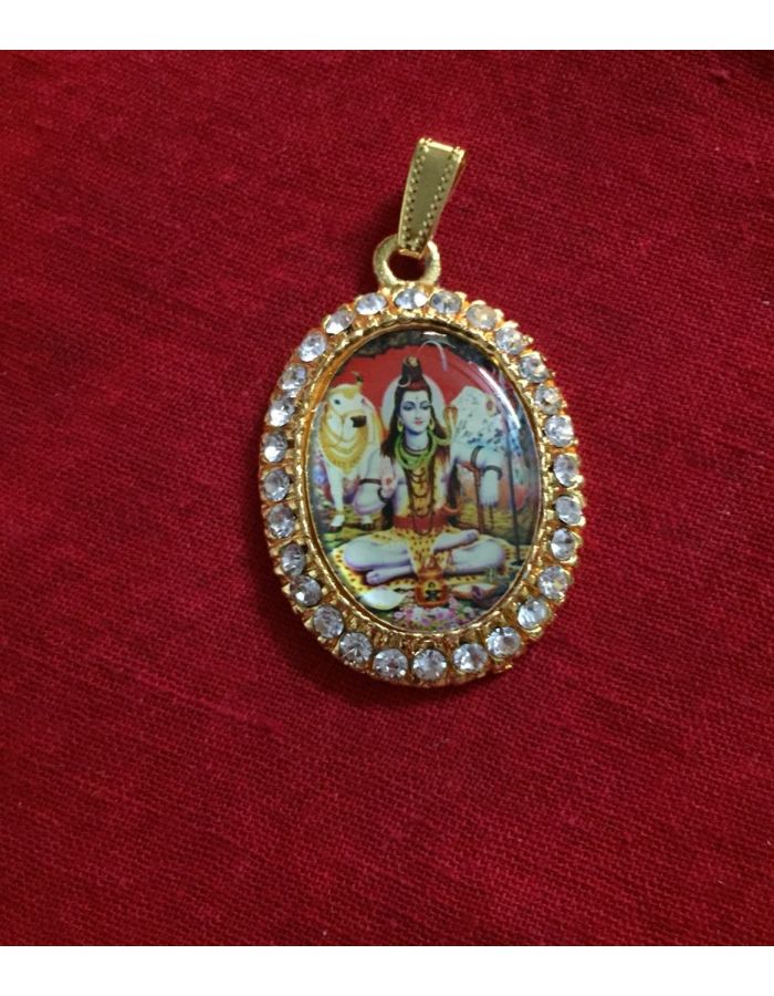 Shiv locket Shiv pendant bhole baba locket glass framed with jerkin