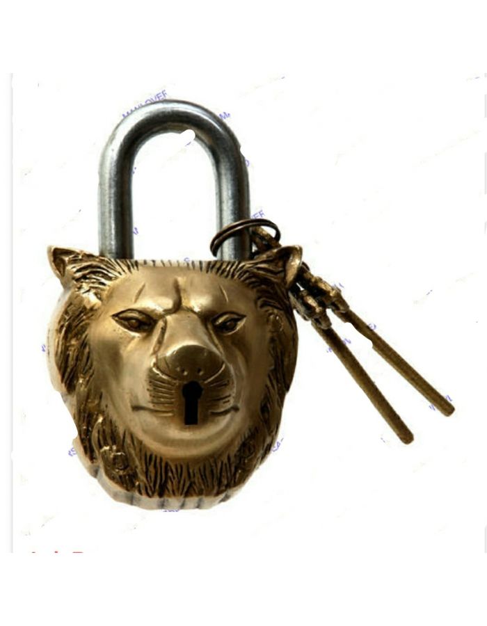 Lock brass lock lion mouth brass lock and keys