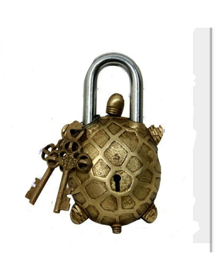 Brass lock turtle shape tortoise lock in brass