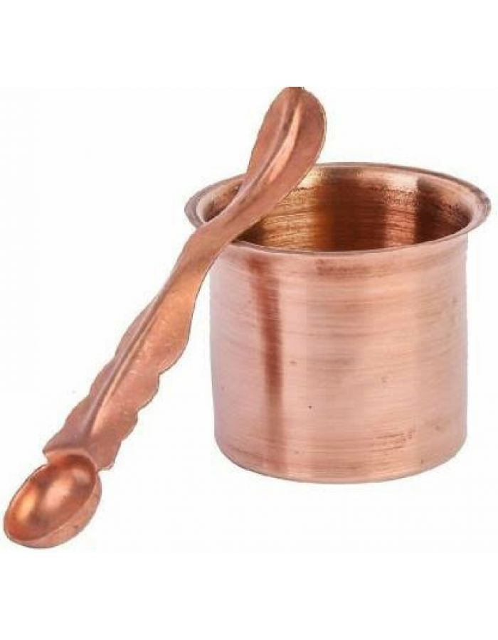 Panchpatra Pooja panchpatra copper achmani and glass
