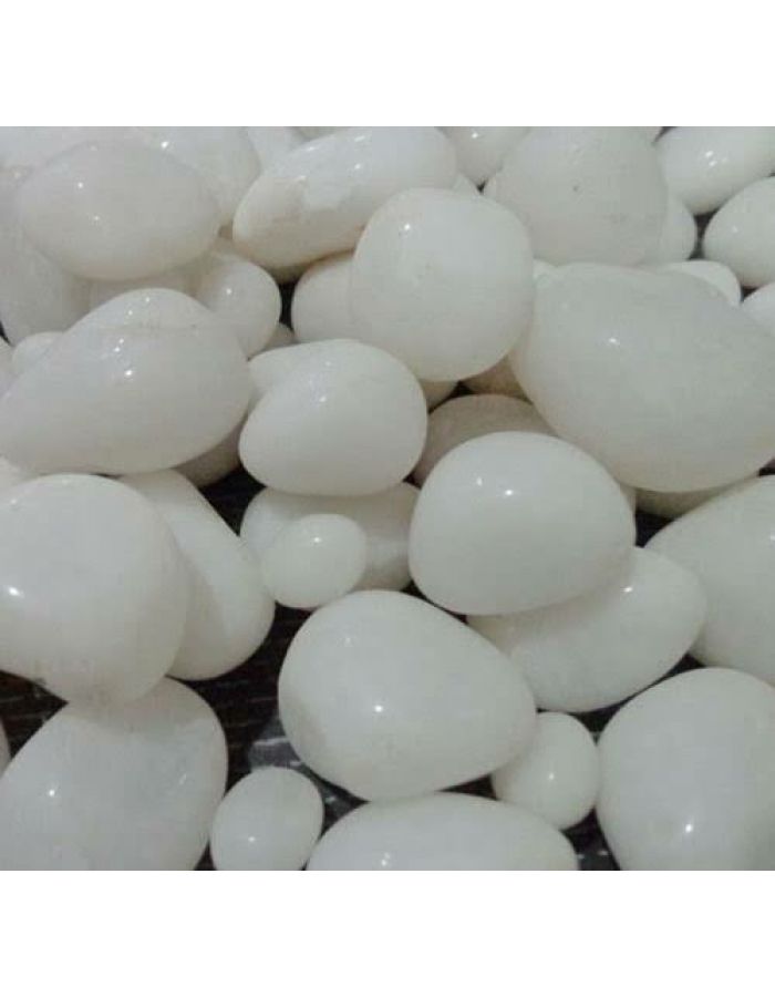 White pebbles white polished marble pebbles for garden and pot 5 kg pack