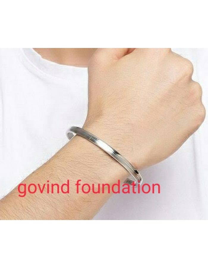 Silver kada pure silver kada for men's regular