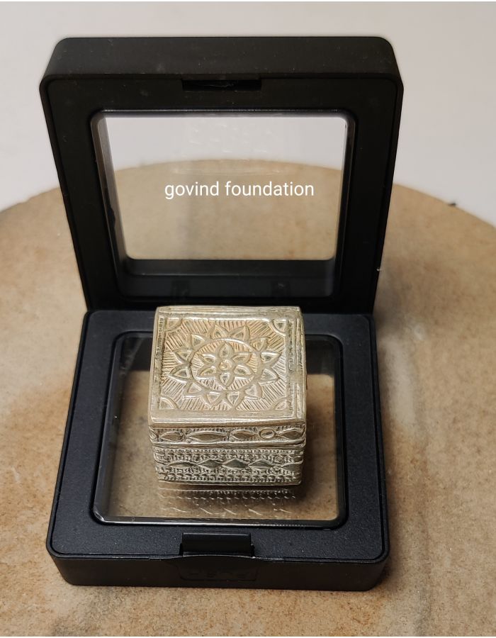Silver box square pure silver square shape box 3×3cm