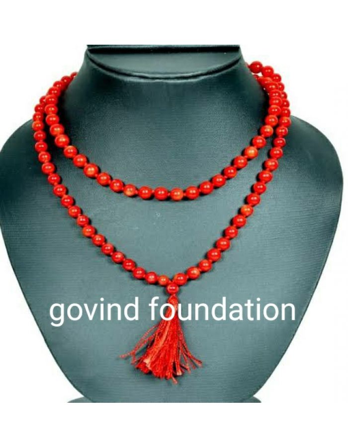 Munga mala natural moonga mala 6mm coral mala