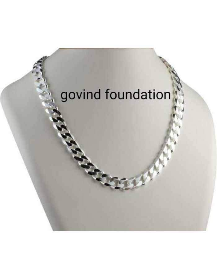 Silver chain broad design pure silver chain