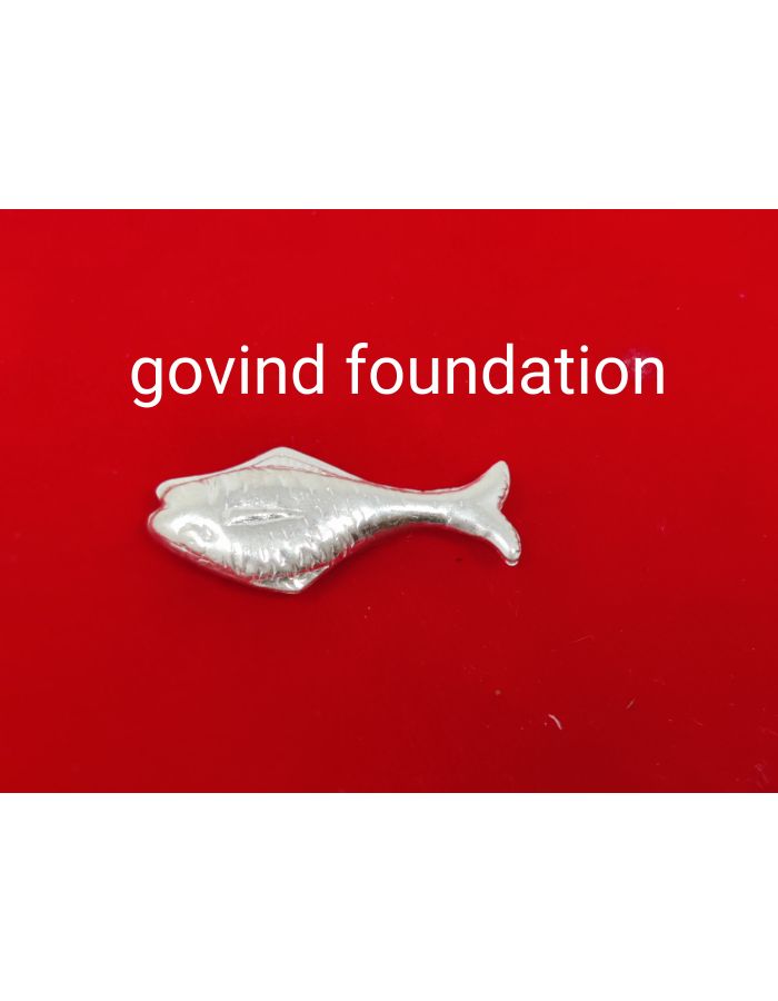 Silver fish sculpture pure silver fish