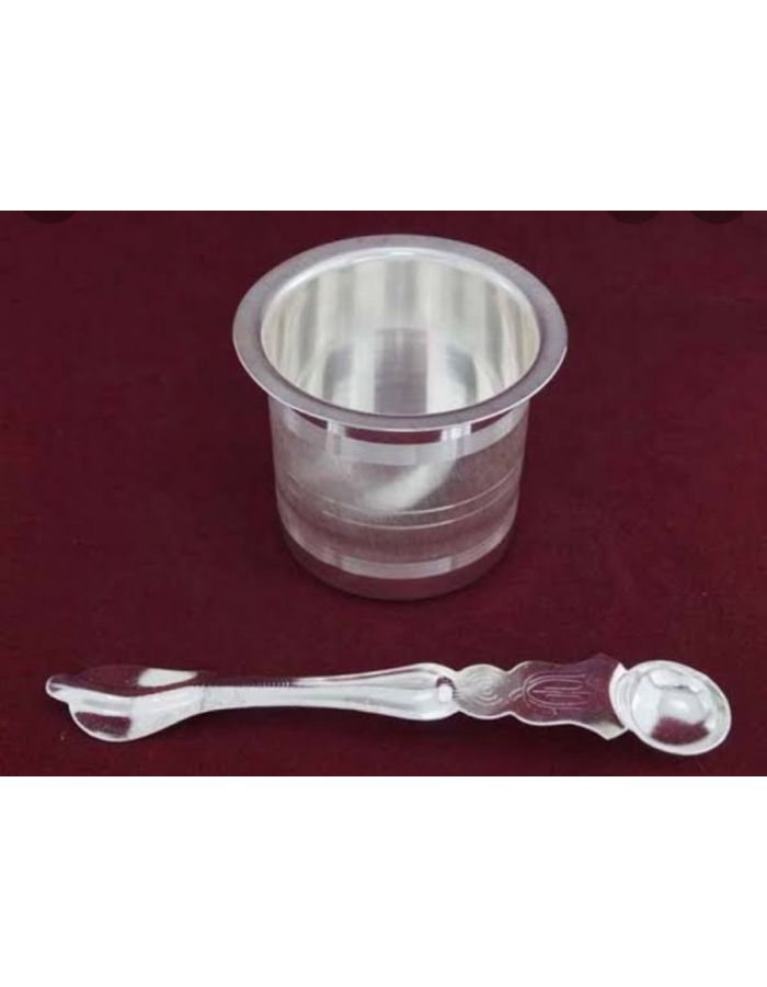 Silver panchpatra silver Achmani patra