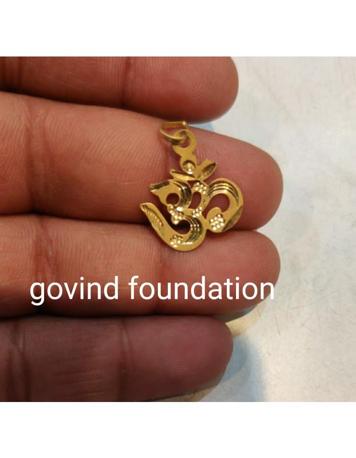 Gold om locket pure gold om pendant