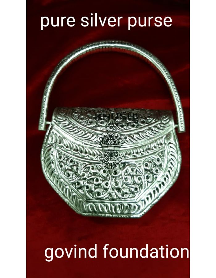 Silver purse pure silver handbag style