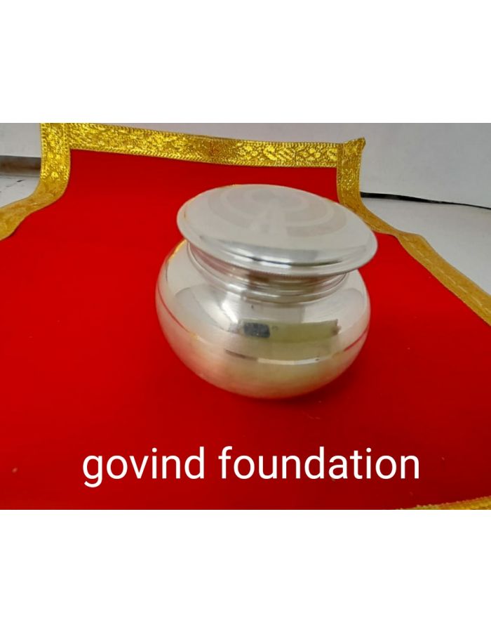 Silver box matka shape pure silver dibbi chandi ki dibbi