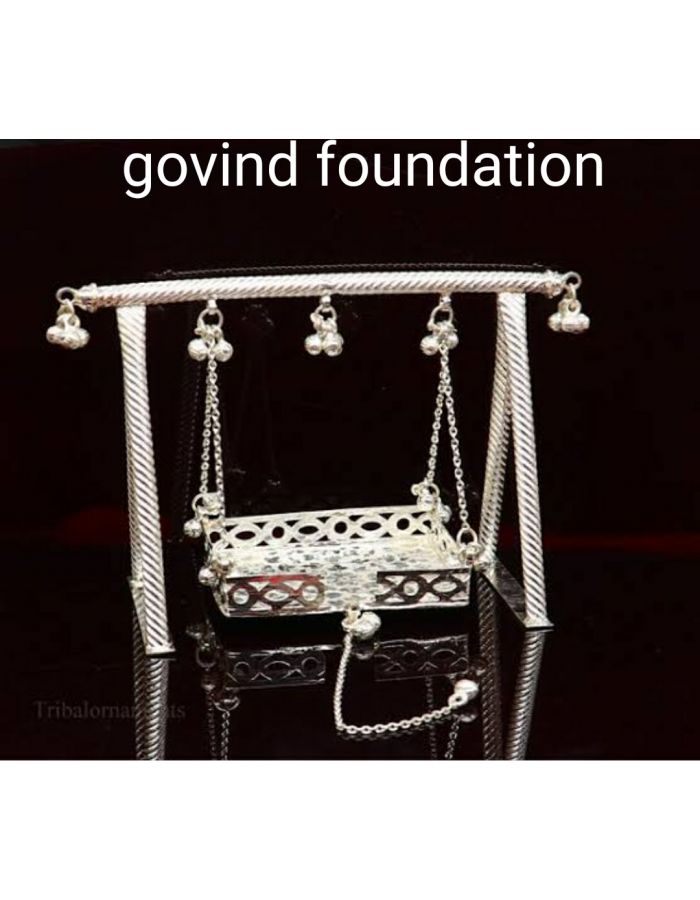 Pure silver jhula 4 inches chandi ka jhula 105gm