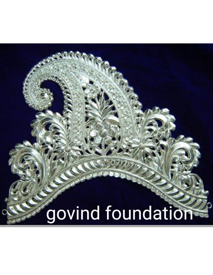 Silver crown silver mukut royal design
