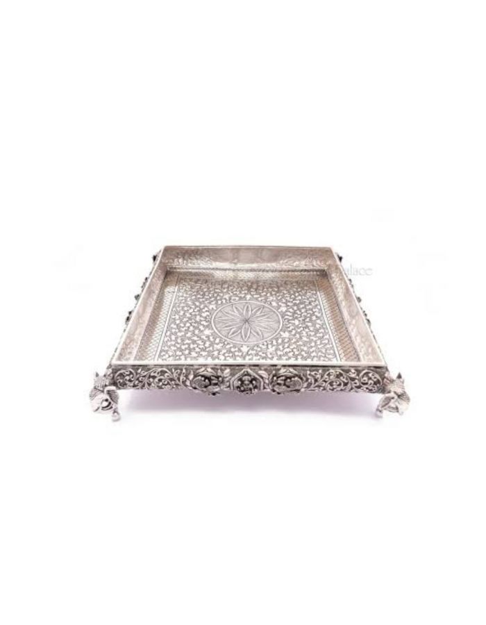Silver Tray 14×9 inches pure silver Serving Tray