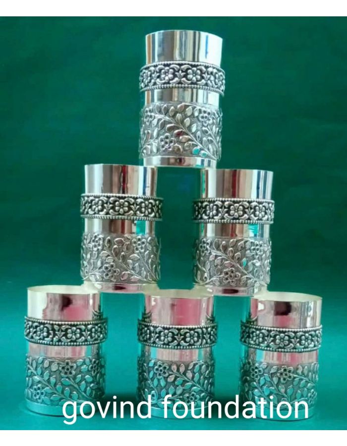Silver glass set Irish style Pure Silver glass set of 6