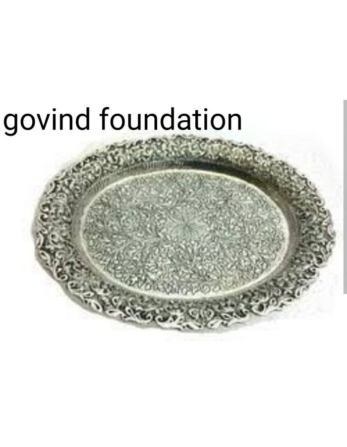 Silver Tray Round Pure Silver Serving Tray