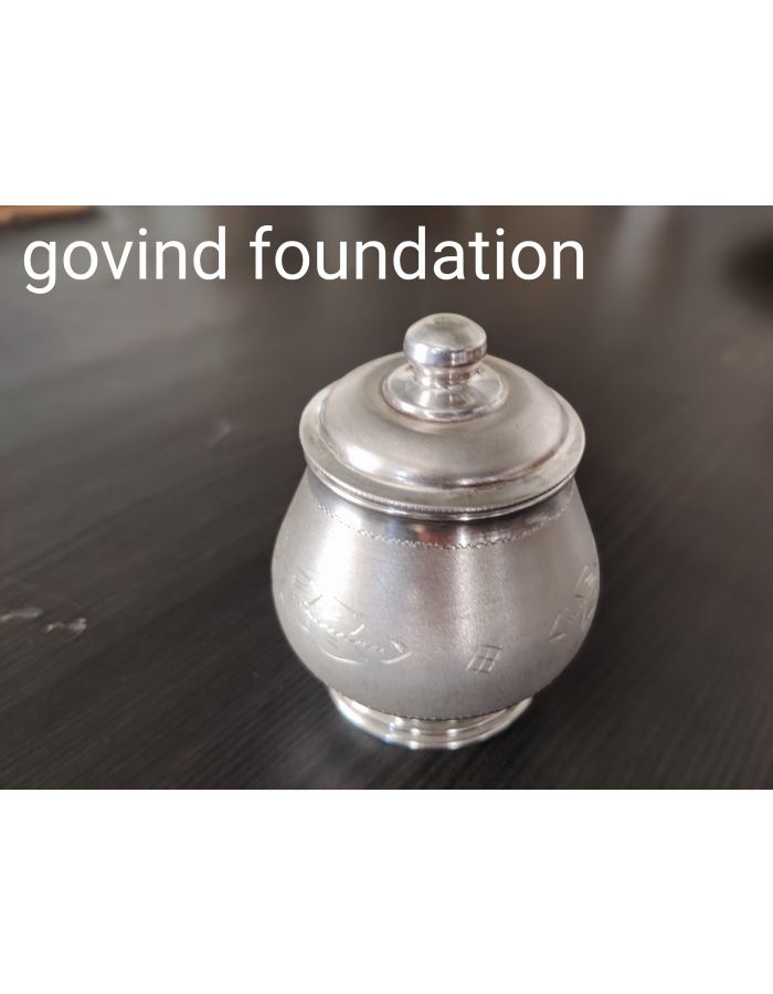 Silver box container Honey Silver dibbi 3 inches