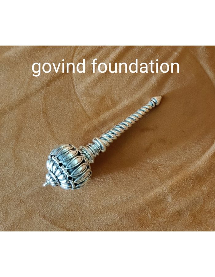 Silver Gada Hanuman Gada in pure silver 6 Inches