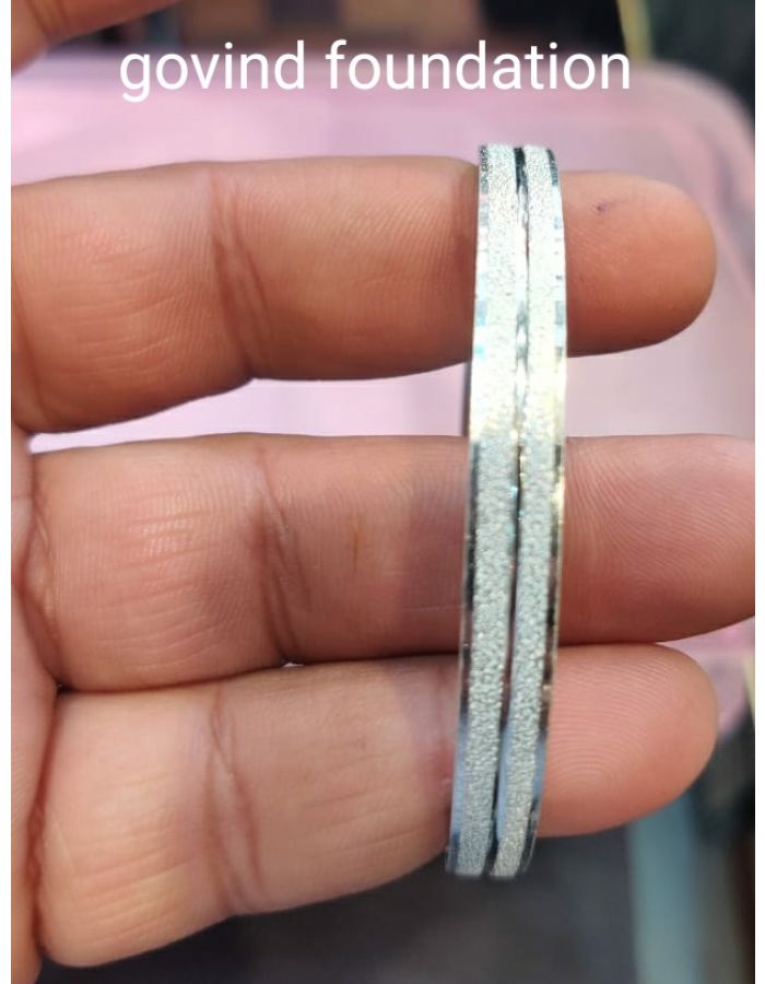 Silver kada for men Line designer Pure Silver kada