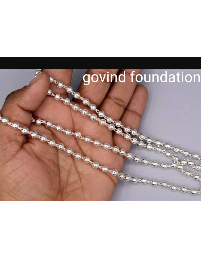 Silver Matar mala 108 beads Matar mala in pure silver