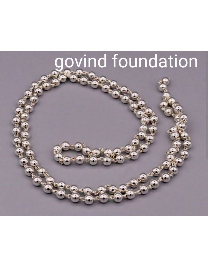 Silver Mala 108 beads 5mm Pure Silver Matar mala