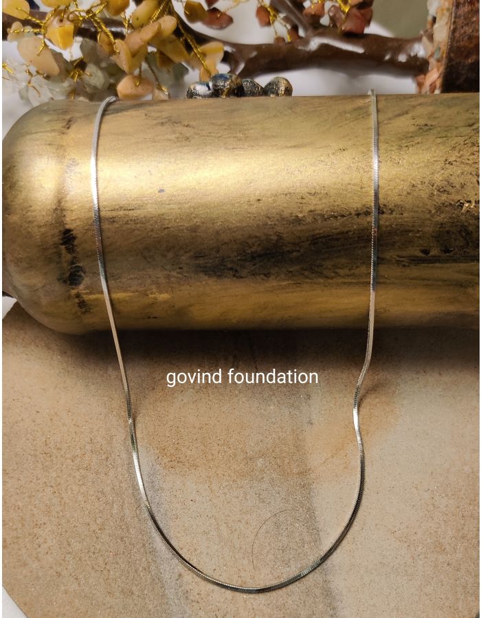 Silver chain Italian Smooth Thin design pure silver chain