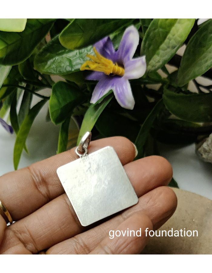 Pure silver square piece 4×4cm 4gm pure silver square piece Red book remedy