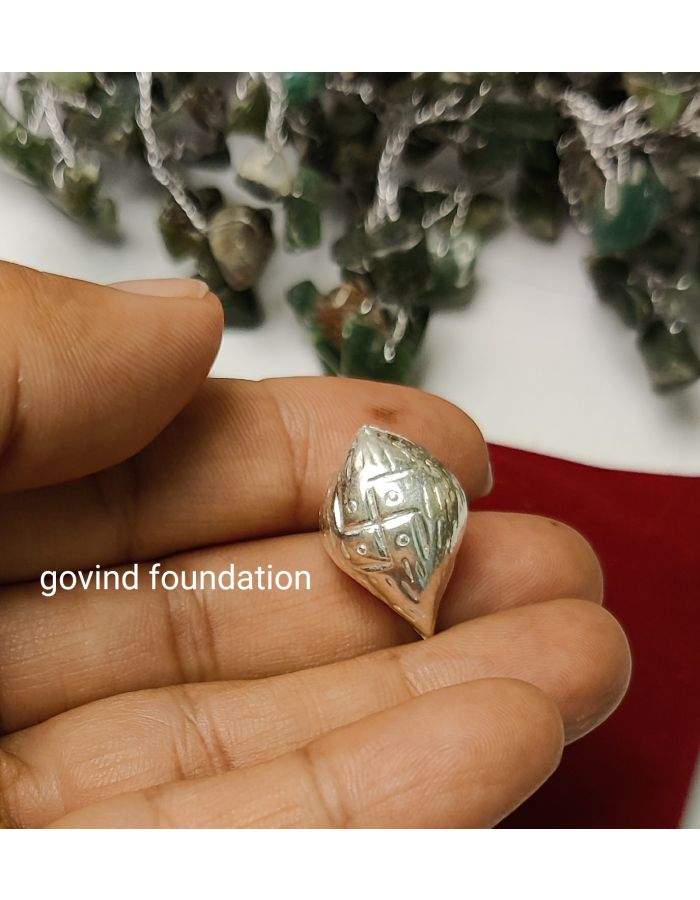 Silver Coconut small Size Chandi ka laghu nariyal