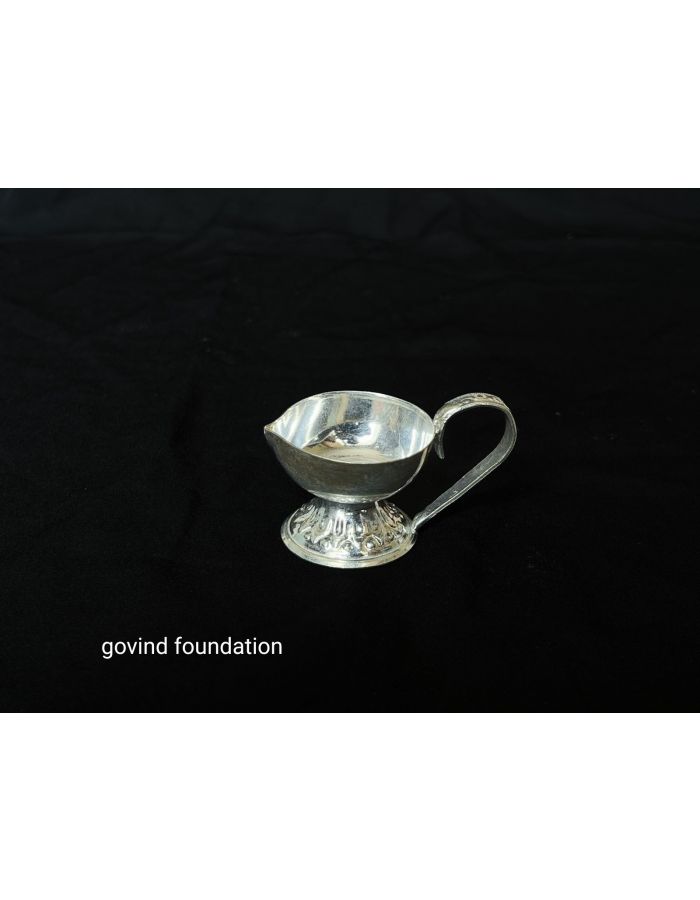 Silver Arti Deepak small Aarti Diya in pure silver