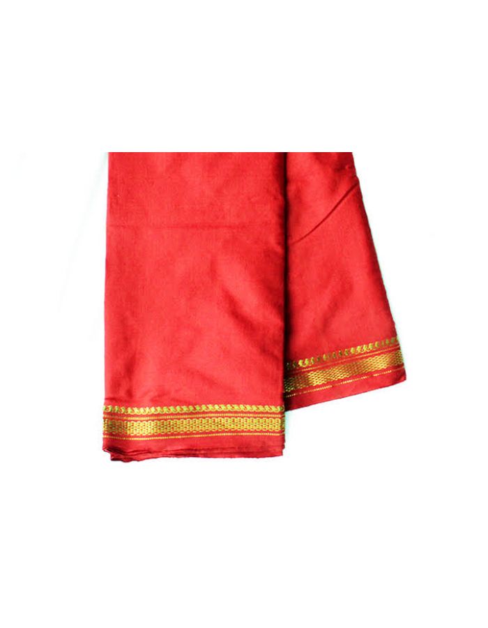 cotton dhoti with shawl red Pooja dhoti and shawl