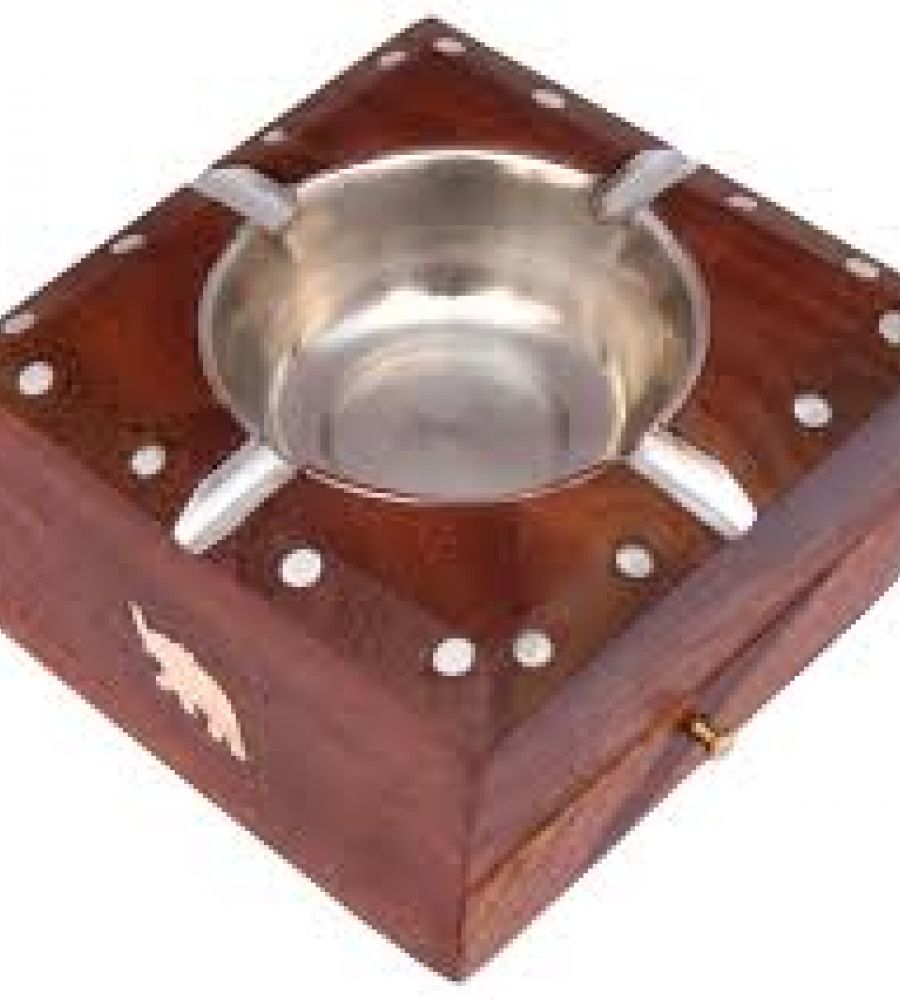 Ash tray wooden Ash tray square
