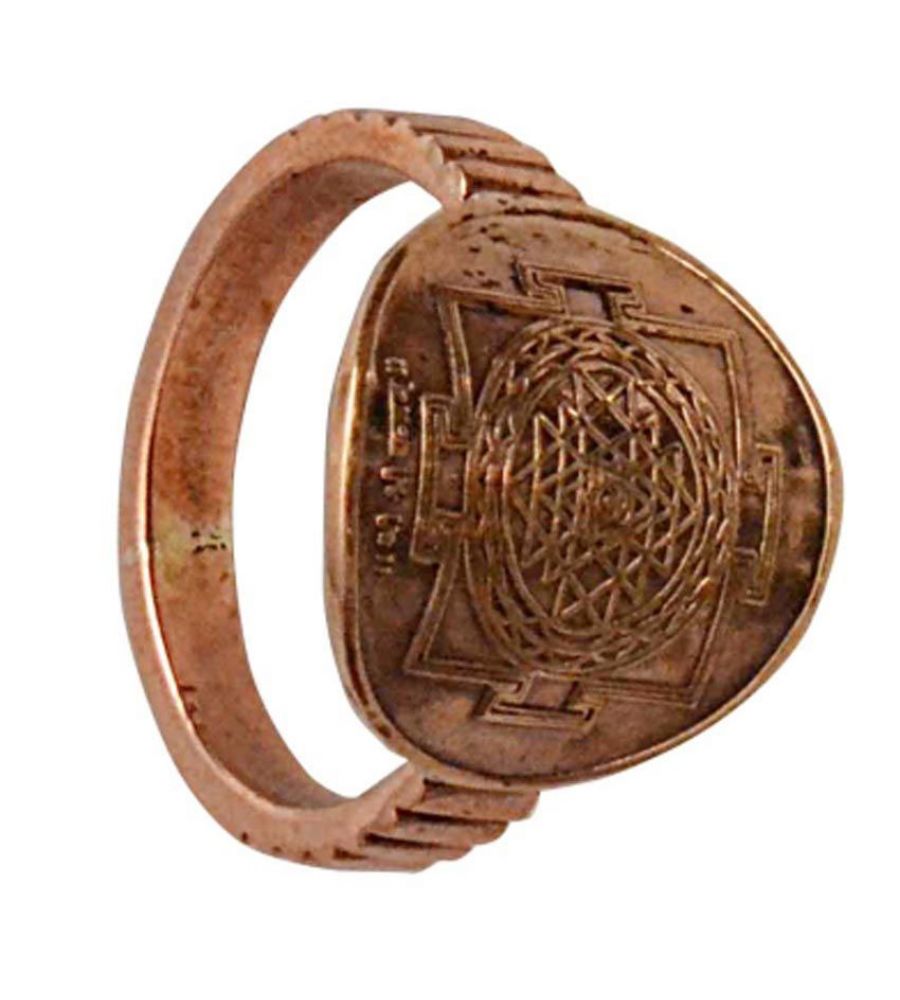Copper shri yantra ring