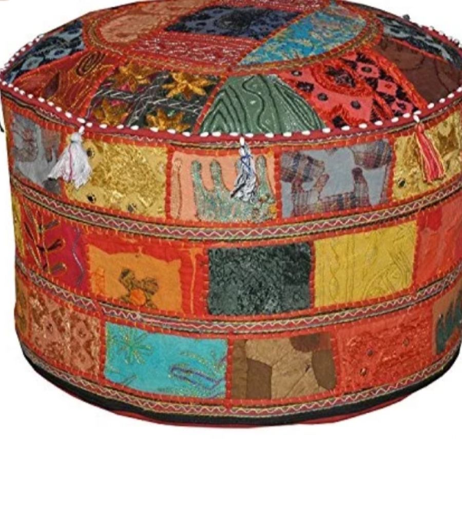 Rajasthani handmade patchwork embroidery mudda