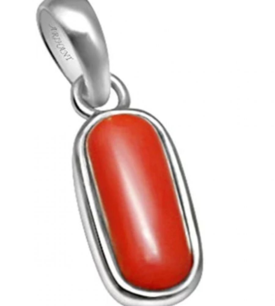 moonga pendant coral silver pendant i