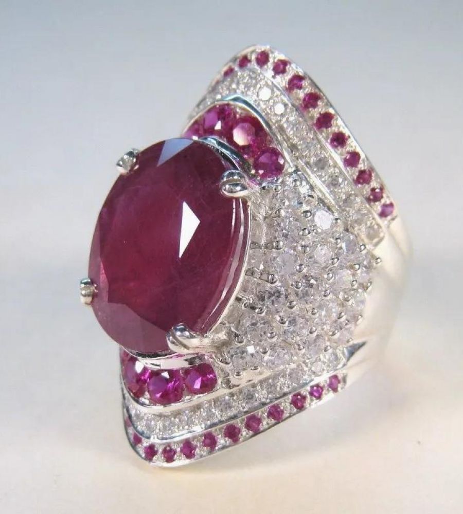 Ruby Ring Manik Ring Natural Ruby Silver Ring