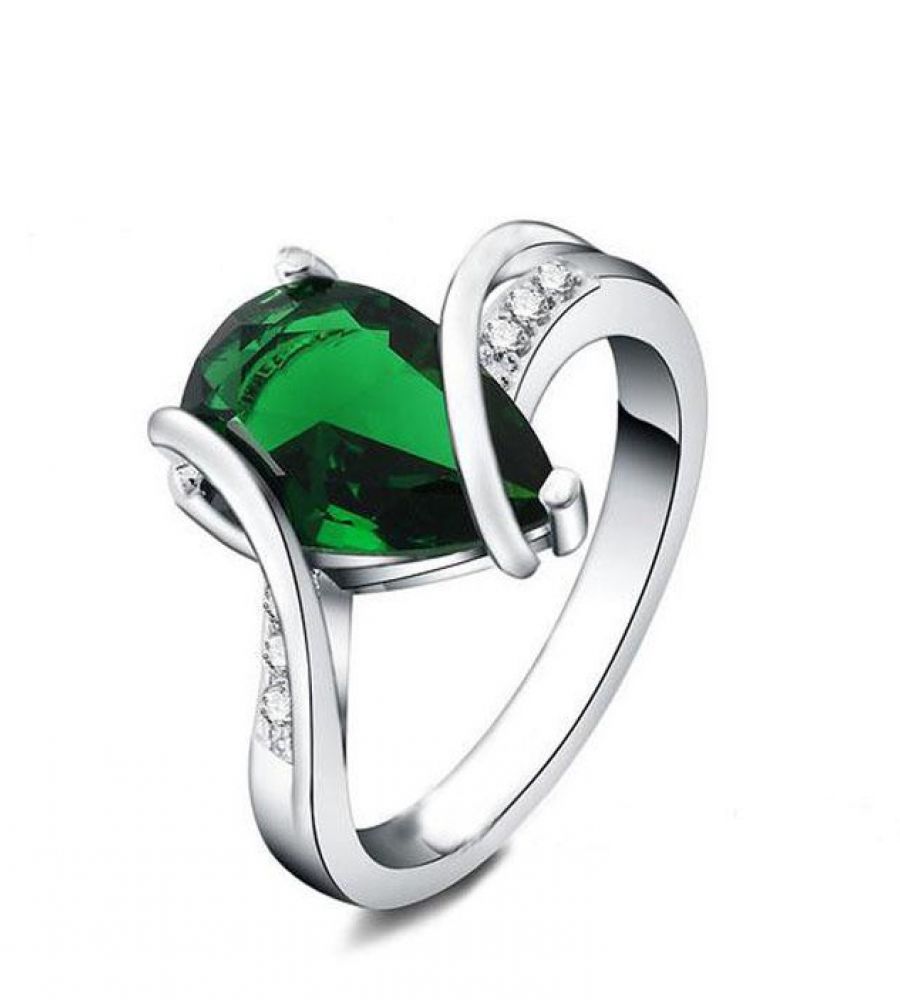 Emerald silver Ring panna silver ring