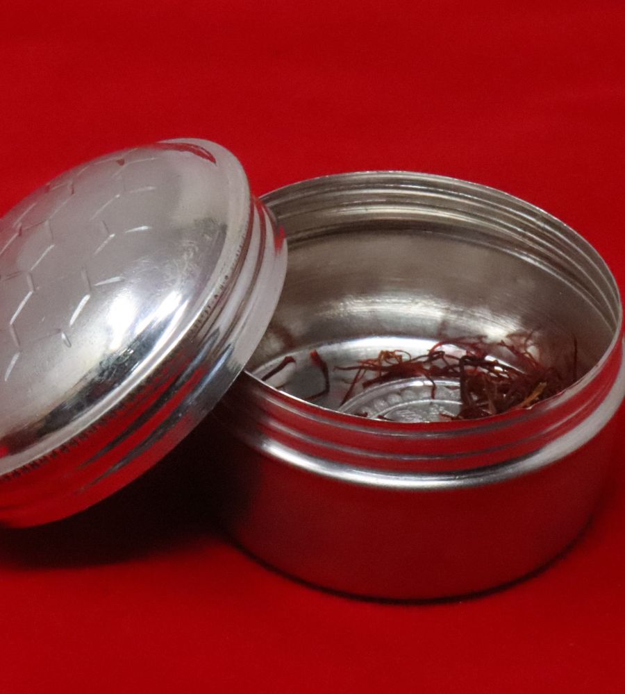 Silver box round shape Chandi ki dibbi pure Silver box