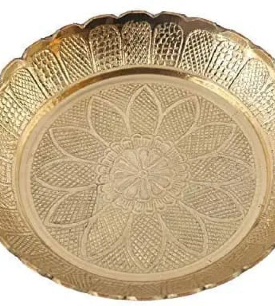 Small brass plate peetal ki chhoti plate